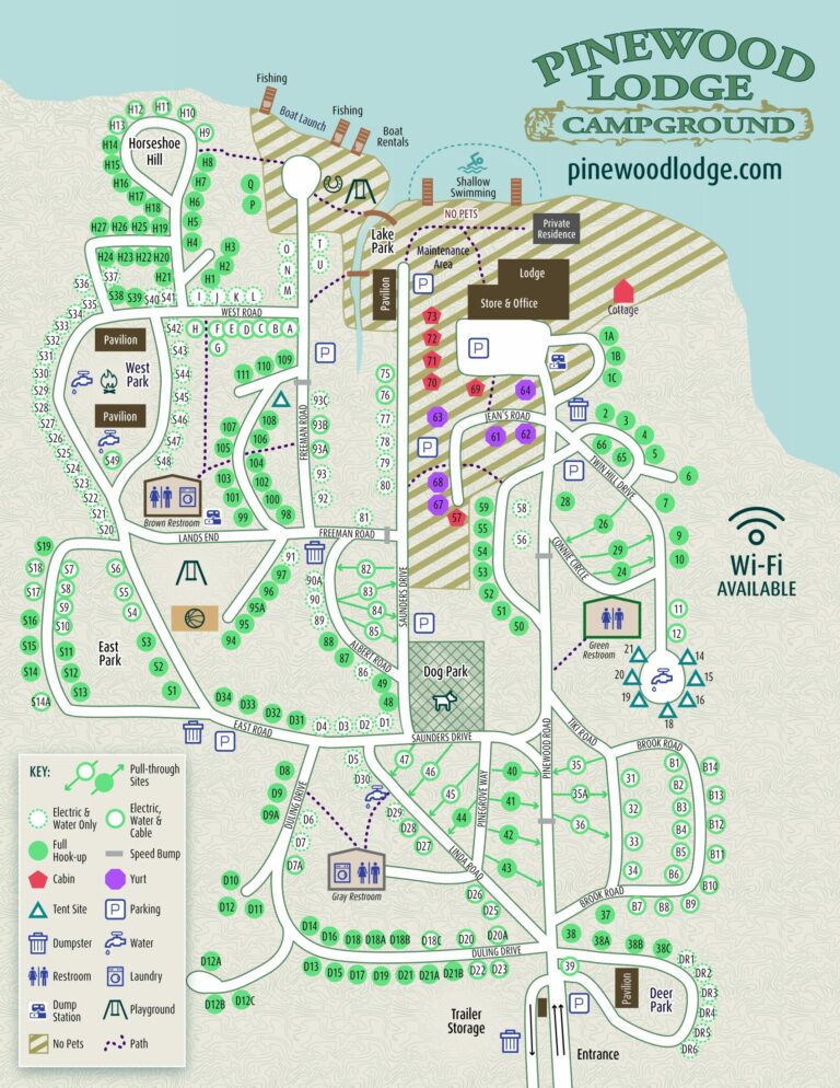 Park Map – PINEWOOD LODGE CAMPGROUND